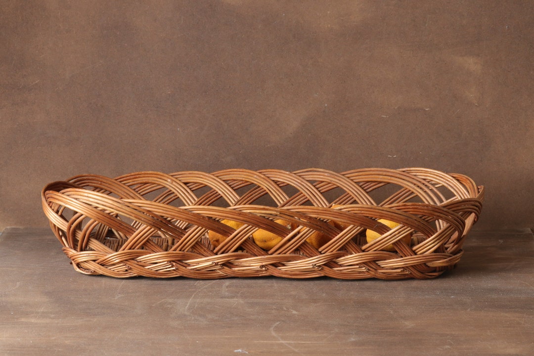 Authentic Vintage Wicker Bread Basket 1960s Rustic French - Etsy