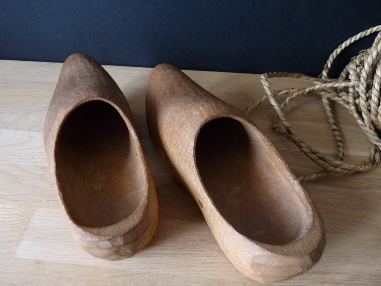 Antique French Children Wooden Clogs Handcarved Folk Art - Etsy