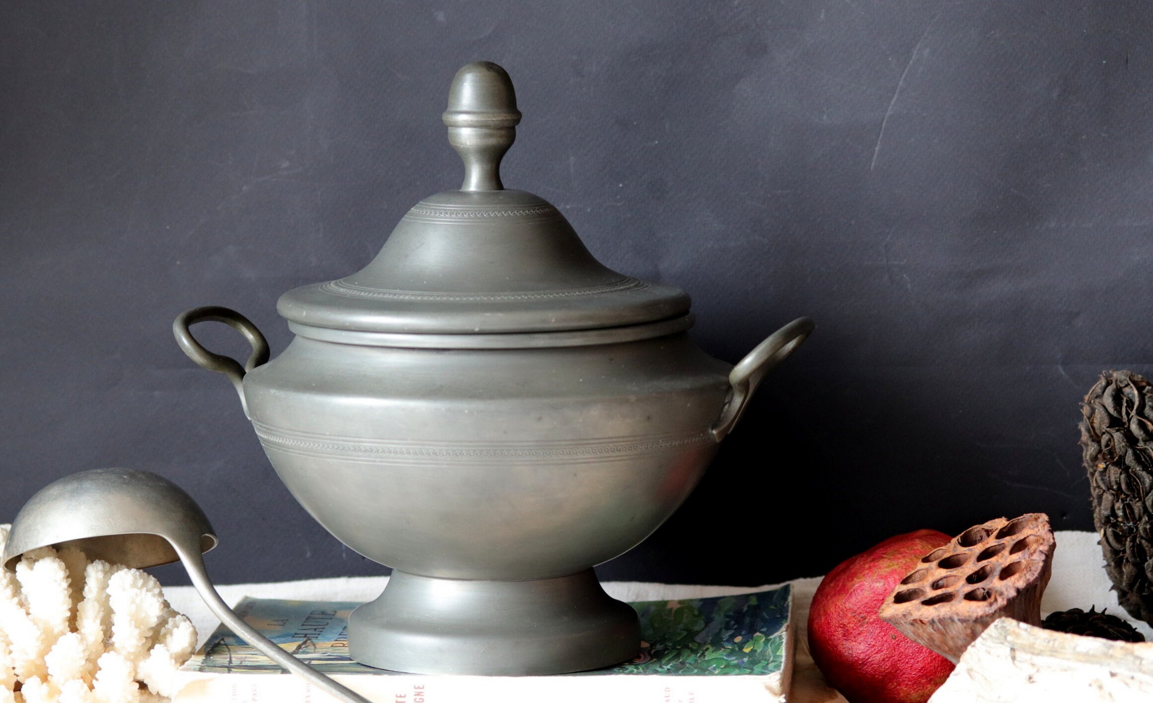 Antique Small Pewter Soup Tureen with Lid 1920s Louis | Etsy