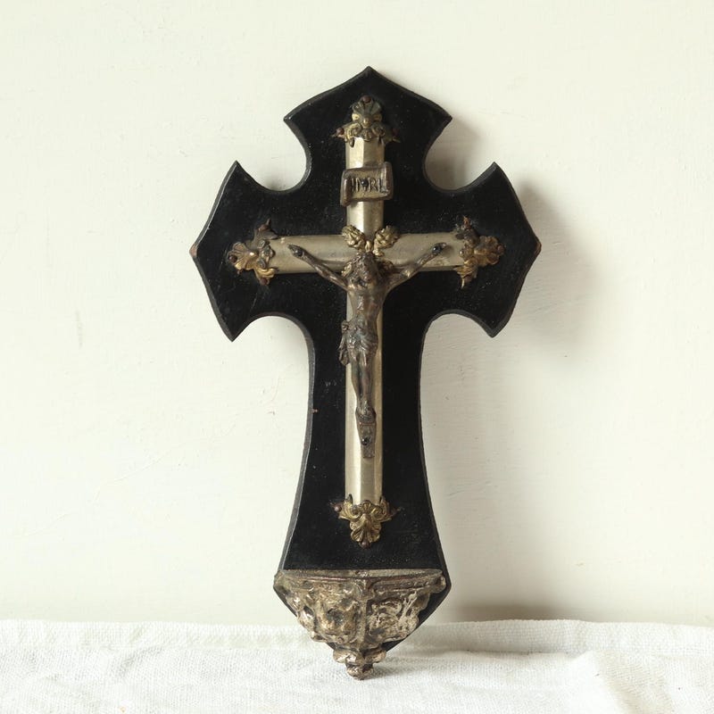 Black Crucifix - Etsy
