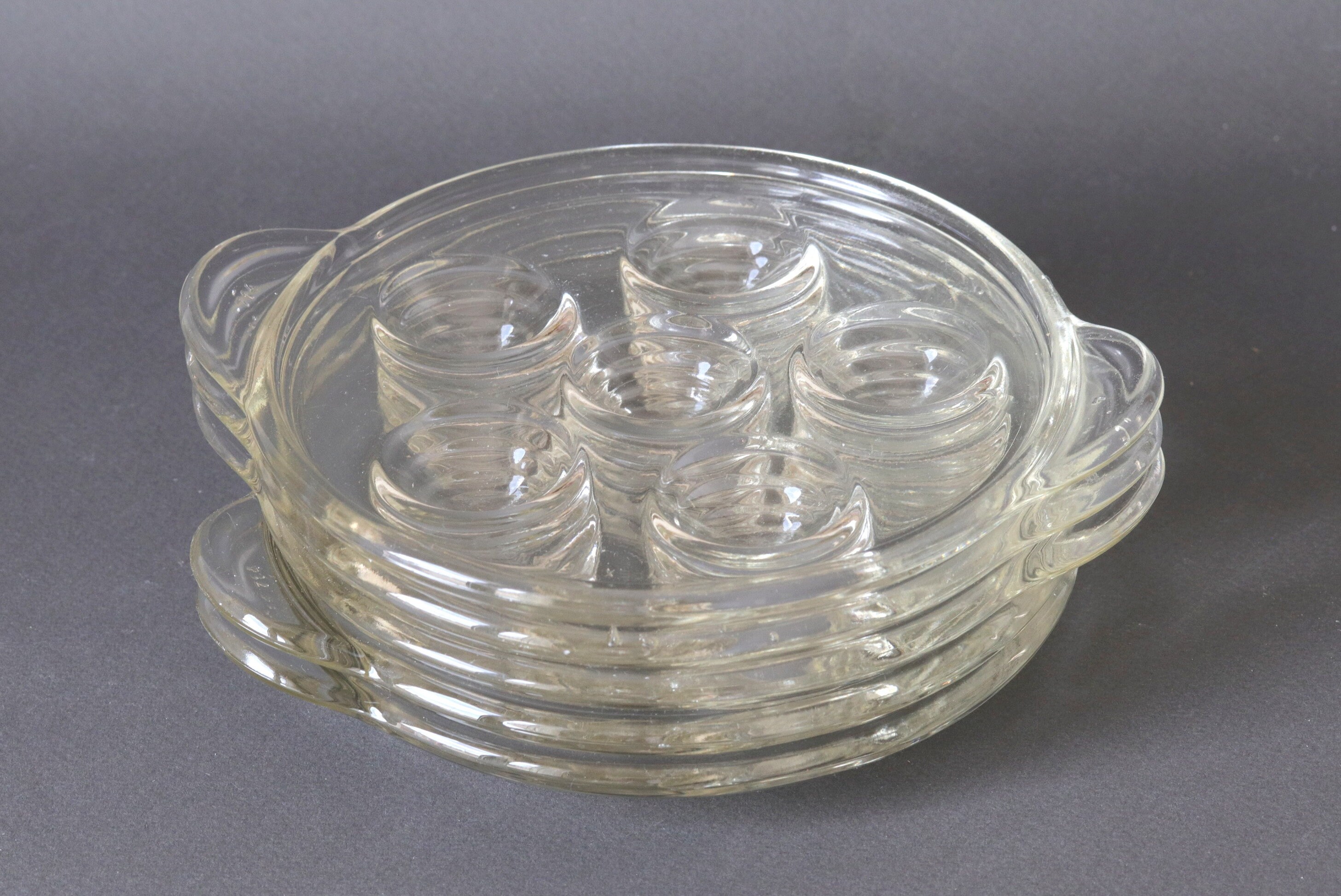 French Vintage Snail Pyrex Glass Round Plates 5 Temperd Glass | Etsy