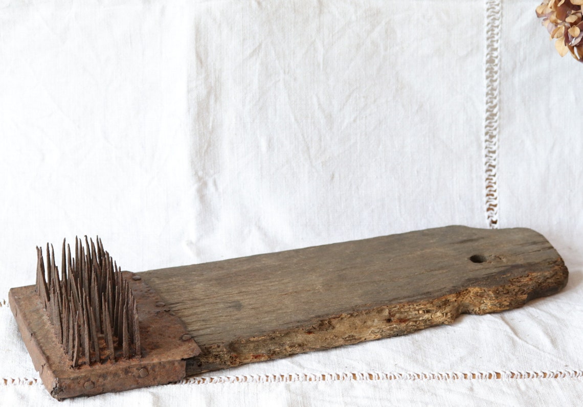 Rare Primitive Flax Hackle French Antique Wool Comb 1900s - Etsy