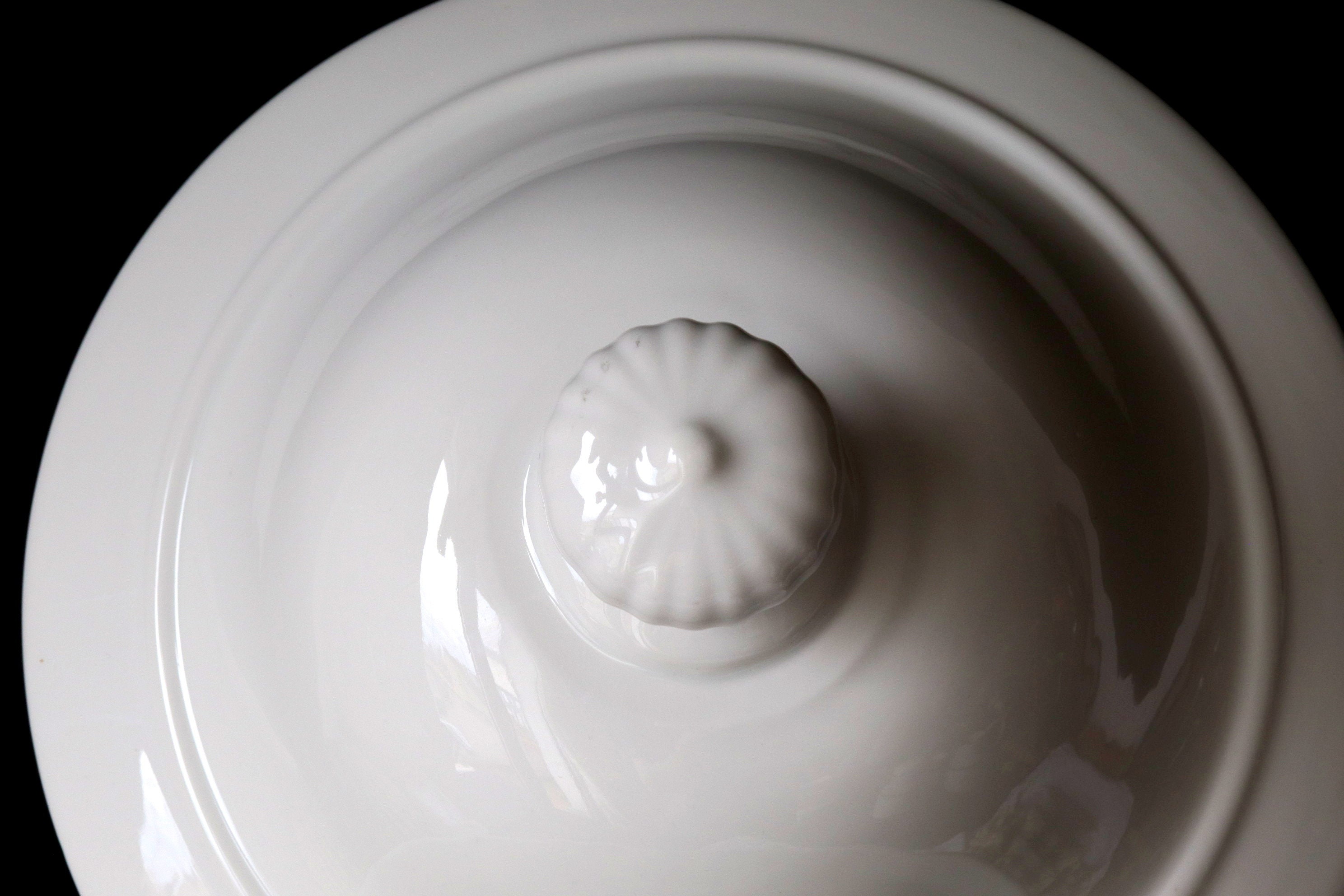 Small Antique White Soup Tureen With Lid and Lion's Head Handles - Etsy