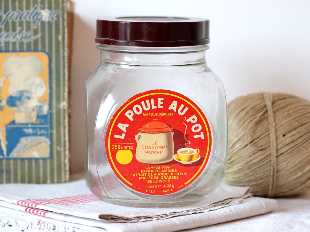 RARE French Antique MAGGI Glass Jar With Bakelite Lid, 1930s Original ...