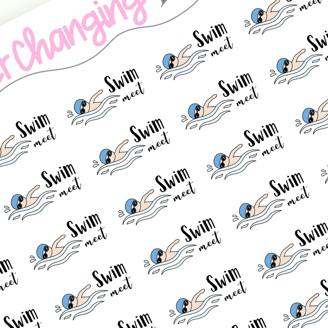 Swim Stickers - Swim Lessons - Swim Practice - Swim Meet - Sport Icon ...