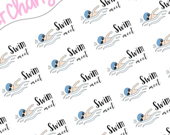 42 Cute Swim/swimming Girl Planner Stickers - Etsy