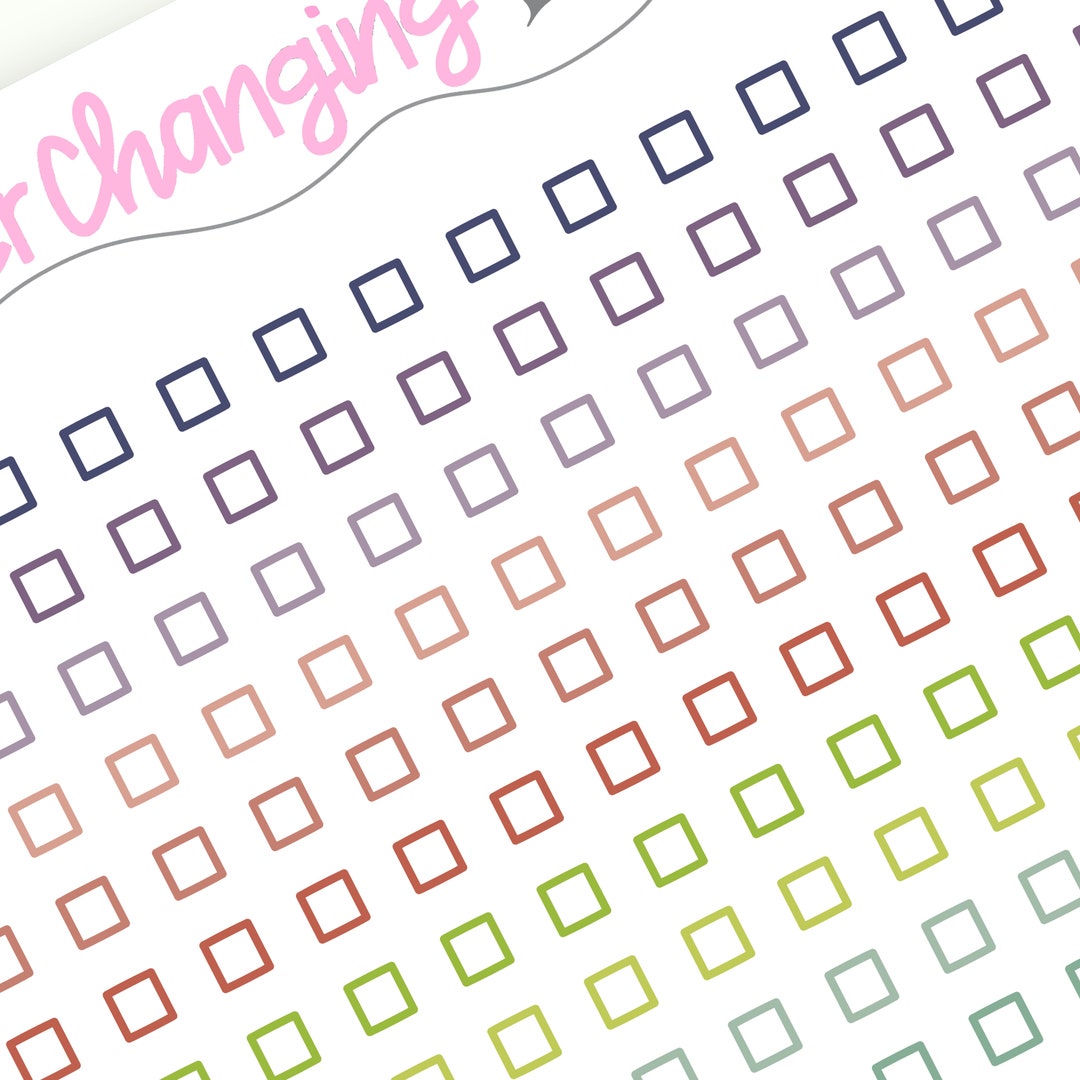 Single Checkbox Planner Stickers - Plum Paper Planner - Vertical ...