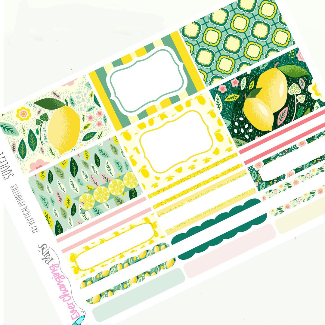 Lemon Summer Vertikale Prioritäten Papier Kit - Squeeze the Day ...