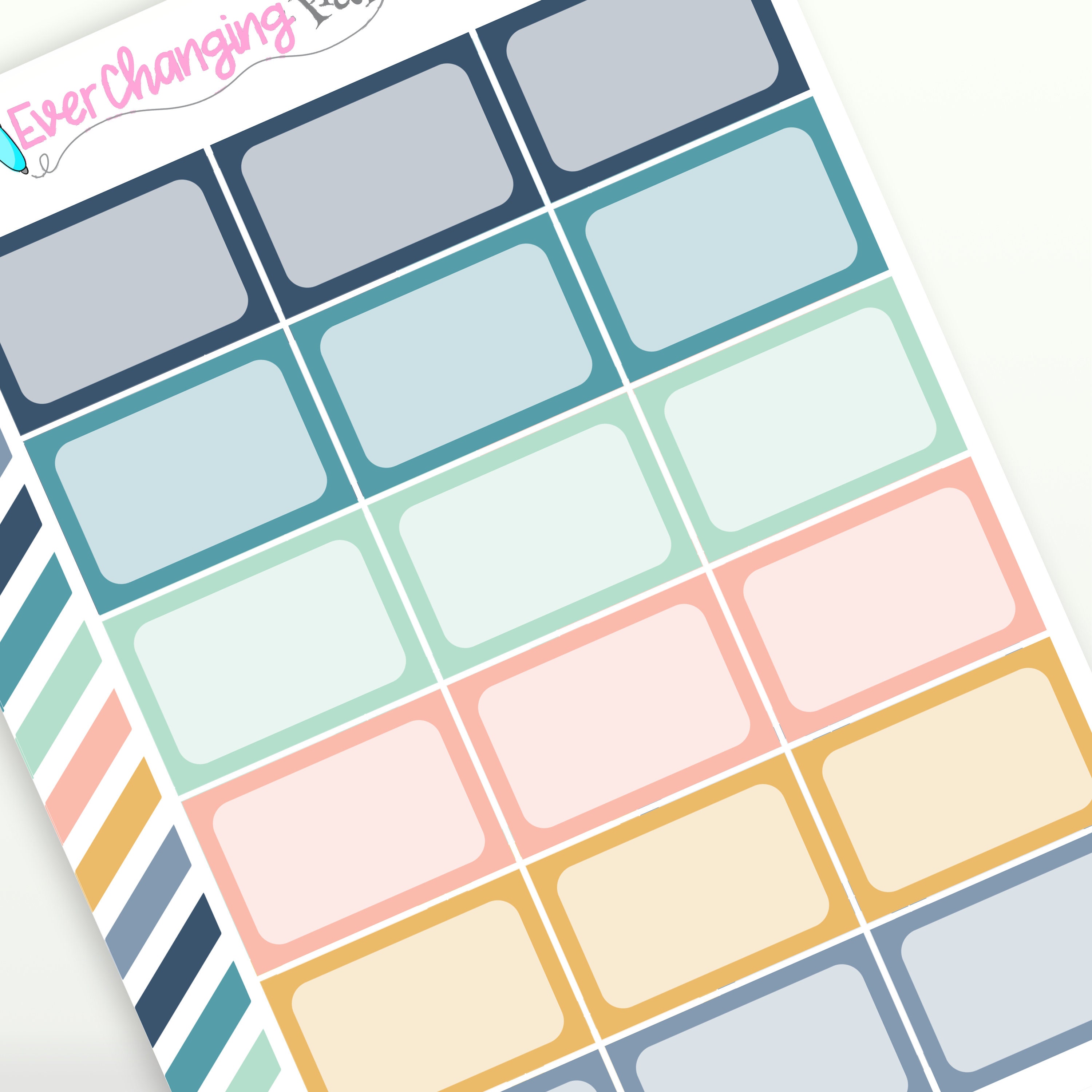 Full Box Vertical Priorities Stickers for Plum Paper Planners - Etsy