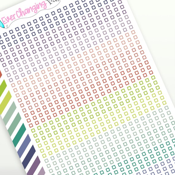 Single Checkbox Planner Stickers Plum Paper Planner - Etsy