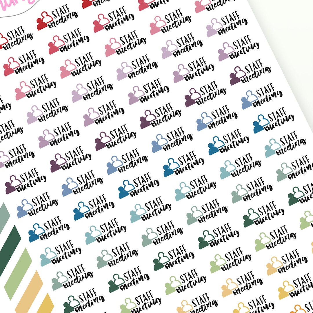 Meeting Text Icon Planner Stickers for Plum Paper Planner - Staff ...