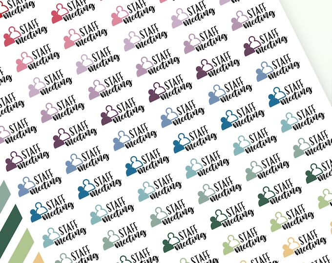 Meeting Text Icon Planner Stickers for Plum Paper Planner - Staff ...