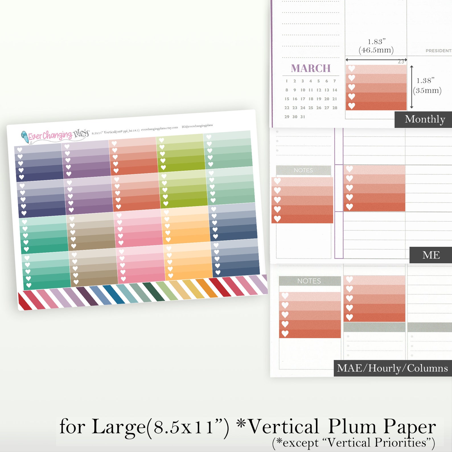 Full Box Checklist Stickers for Plum Paper Planners Weekly - Etsy