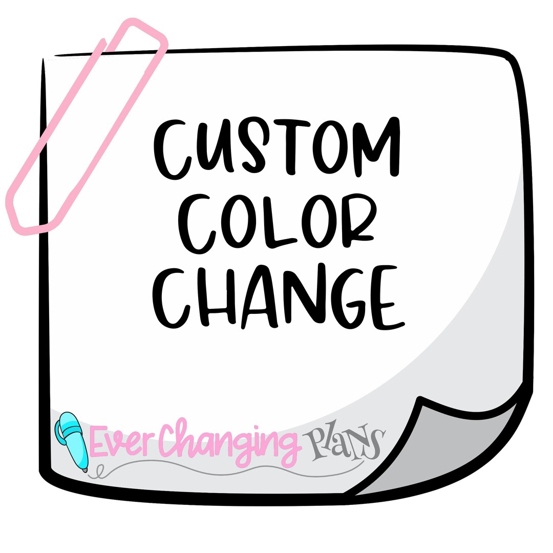 Custom Color Change in Modern Color Choices - Etsy
