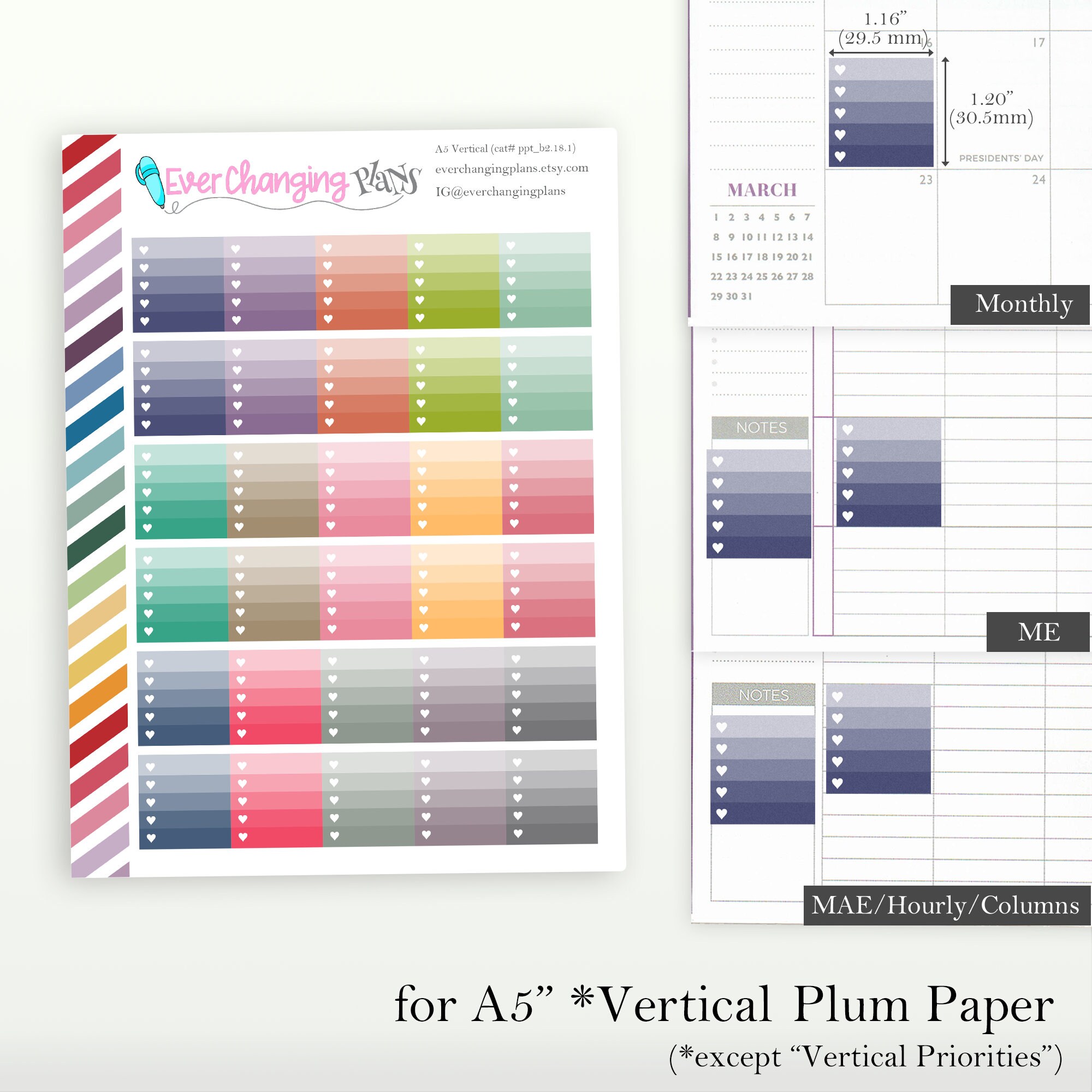 Full Box Checklist Stickers for Plum Paper Planners Weekly - Etsy