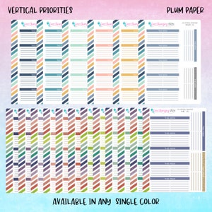 This Week Box Planner Stickers for Vertical Priorities Plum Paper ...