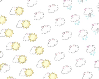 Cloudy Day Weather Tracker Sticker Sheet 020CLD Labels, Stickers & Tags ...