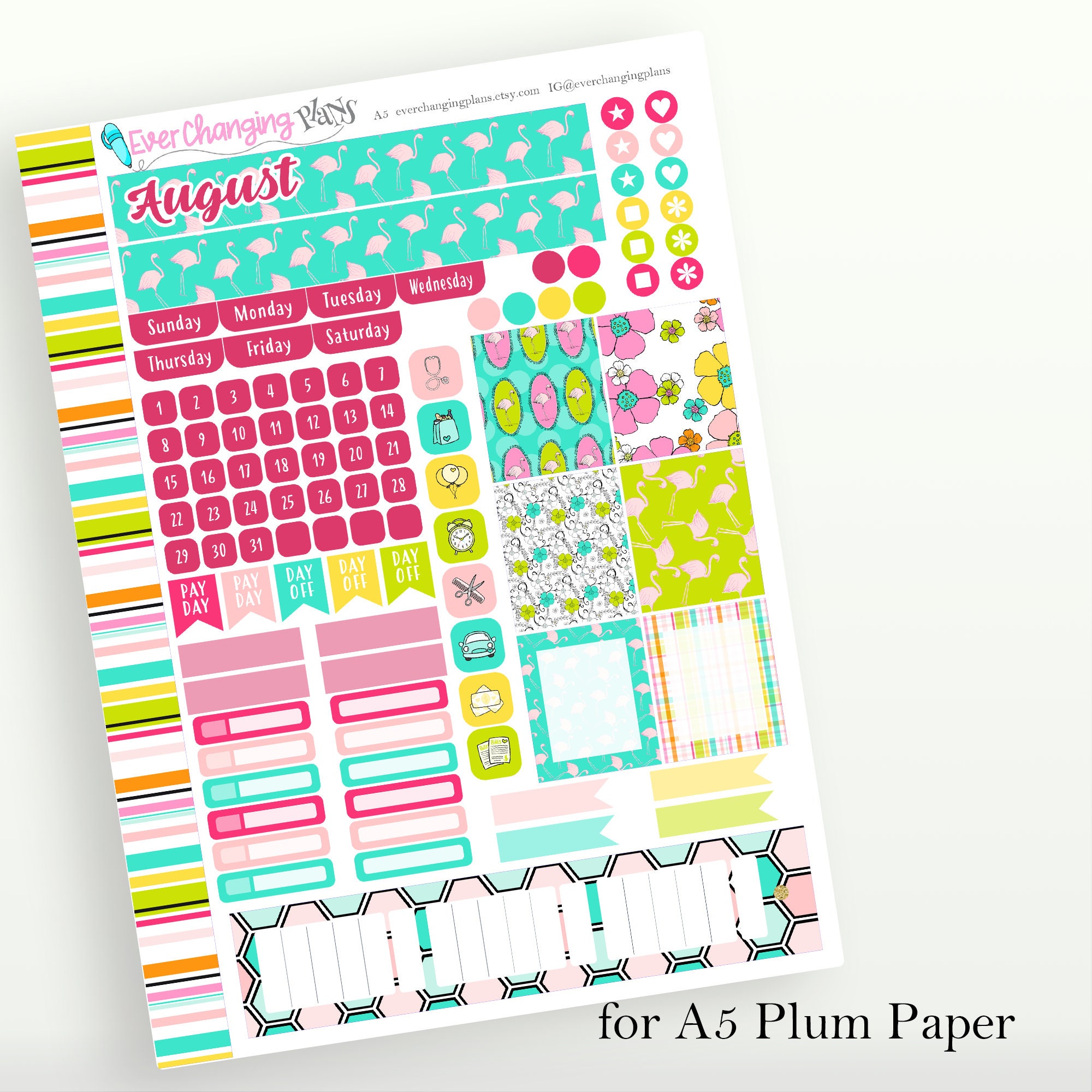 Regular A5-7 x 9 Back to School Monthly Planner Kit Large August ...