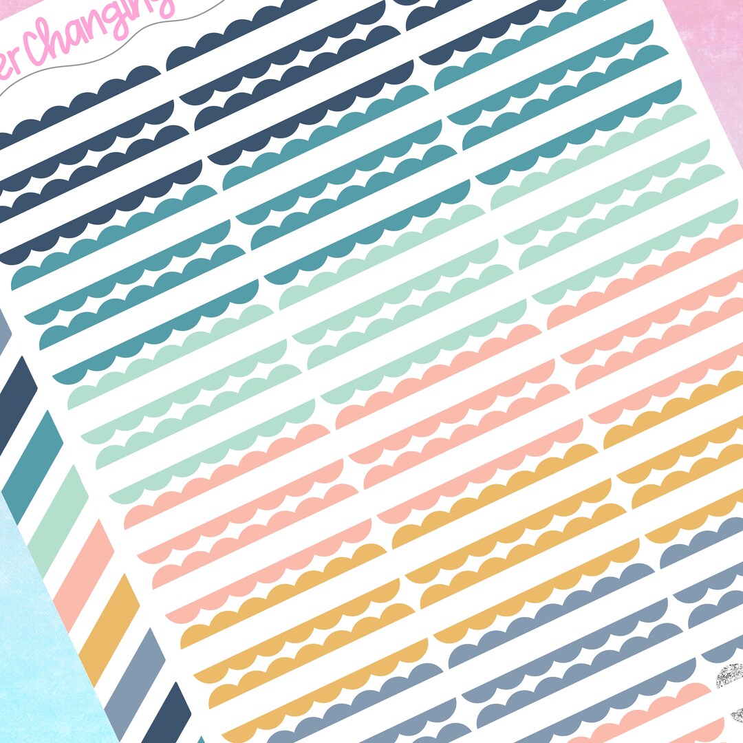 Scallop VERTICAL PRIORITIES Stickers for Plum Paper Planner - Vertical ...