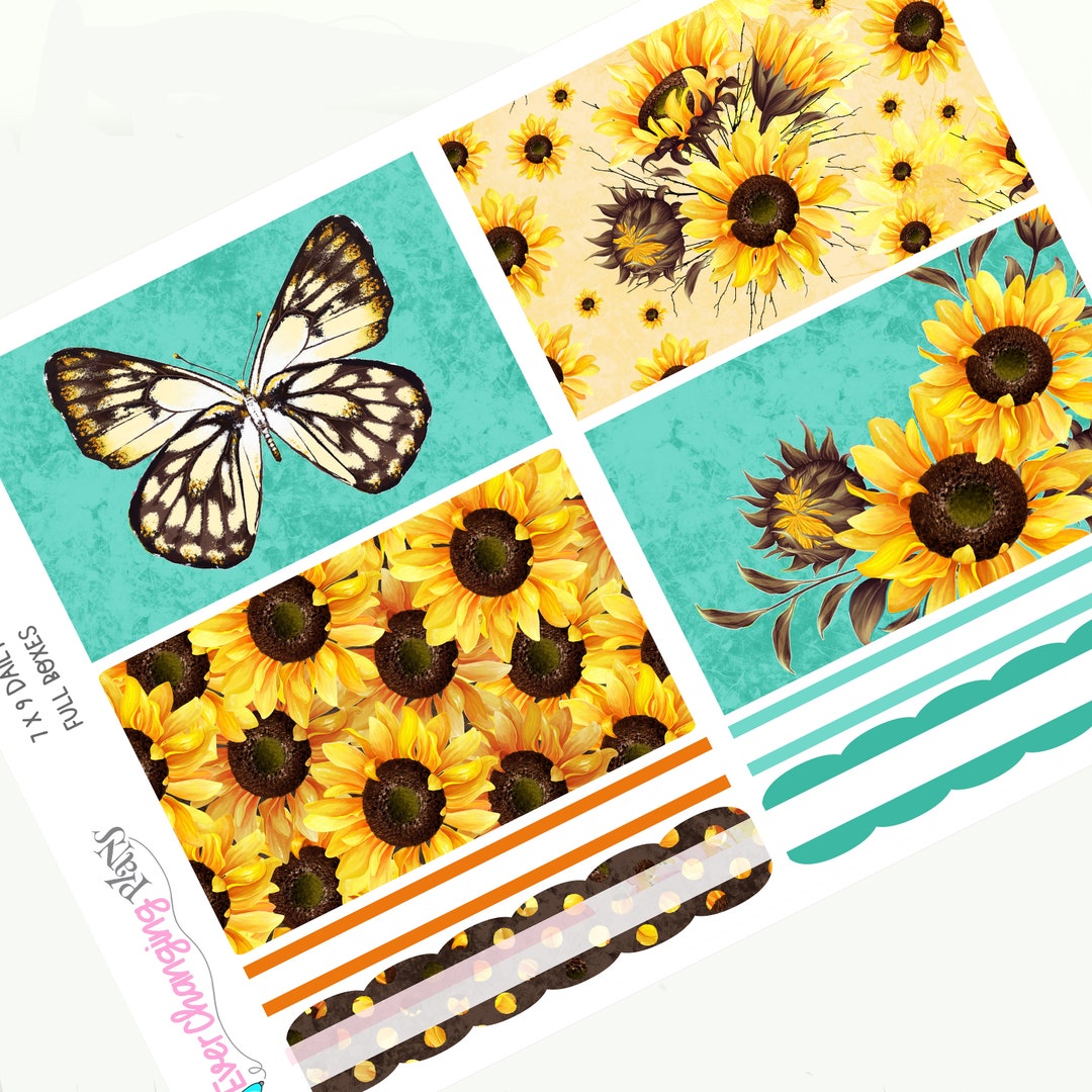 Marisol Sunflower Autumn Daily Plum Paper Kit - Fall Daily Weekly ...