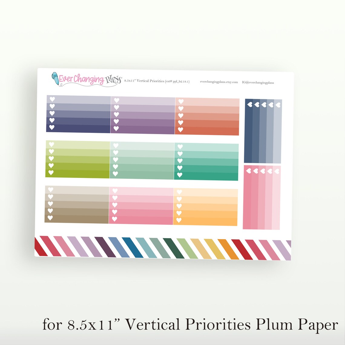 Full Box Checklist Vertical Priorities for Plum Paper Planners | Etsy