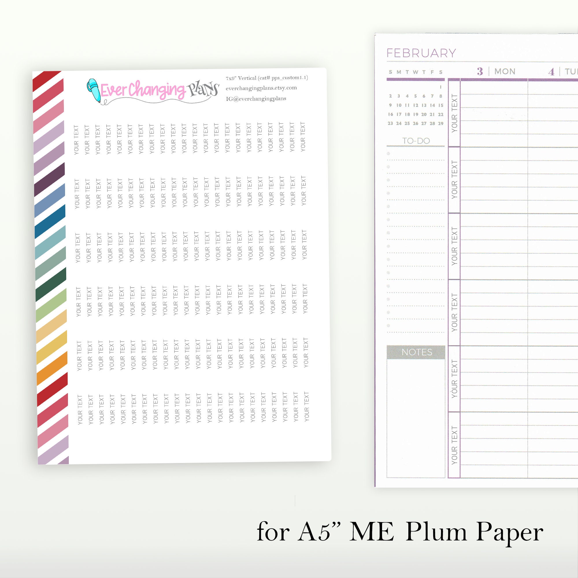 ME Label Planner Stickers for Plum Paper Planner ME Layout - Etsy