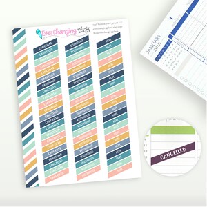 Cancelled Planner Stickers for Plum Paper Planner - Rescheduled ...