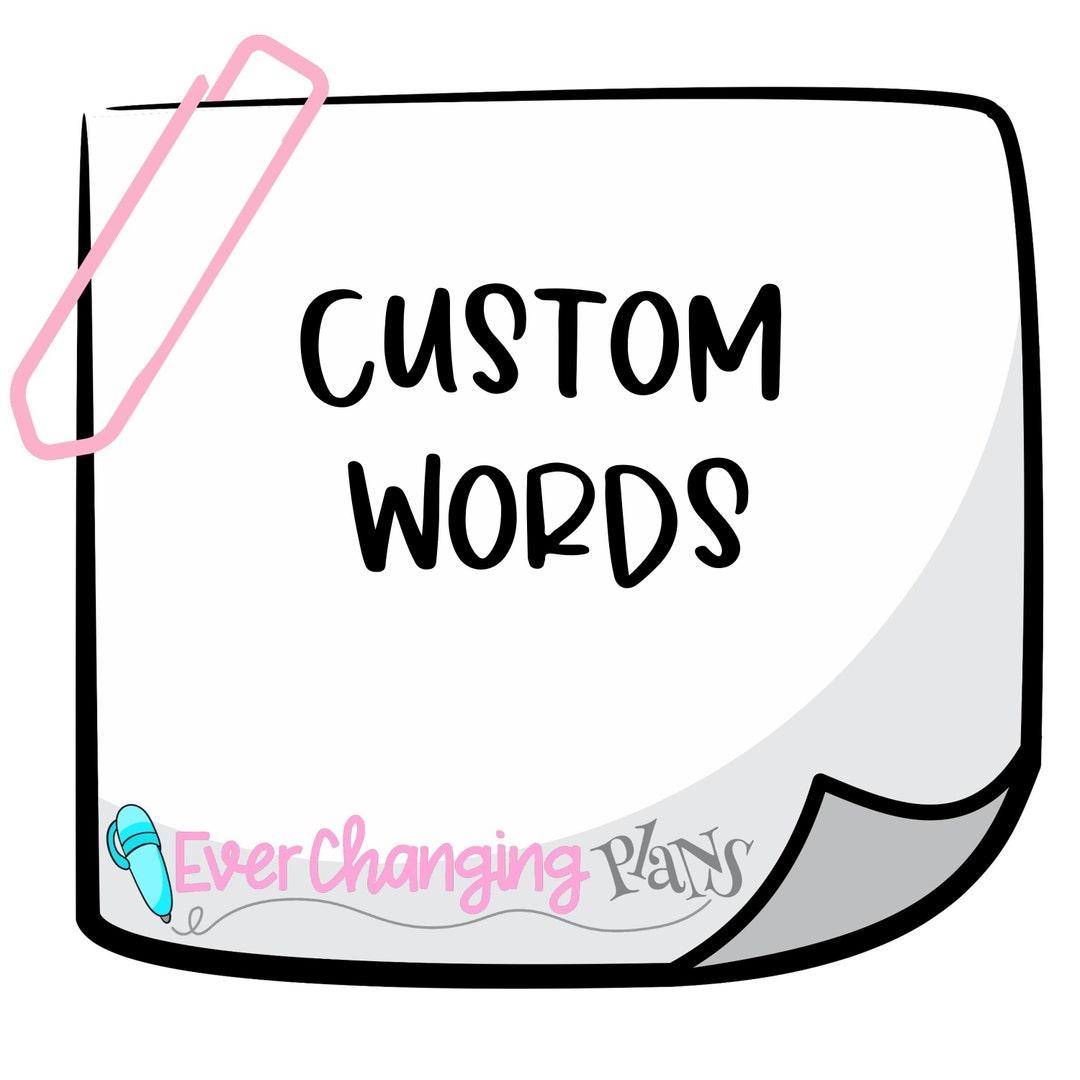 Custom Word Stickers - Etsy