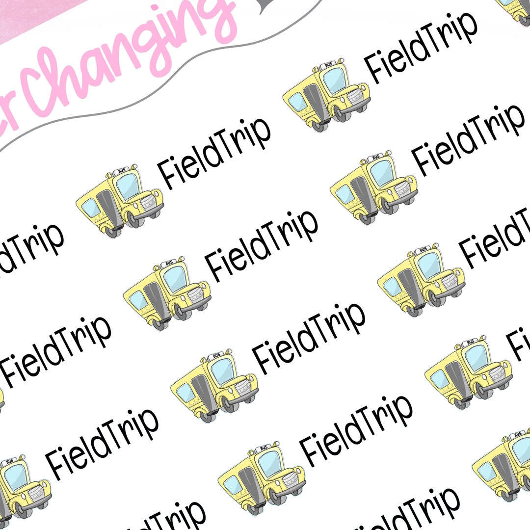 Field Trip Word Text Script Stickers - Typography Stickers - Header ...