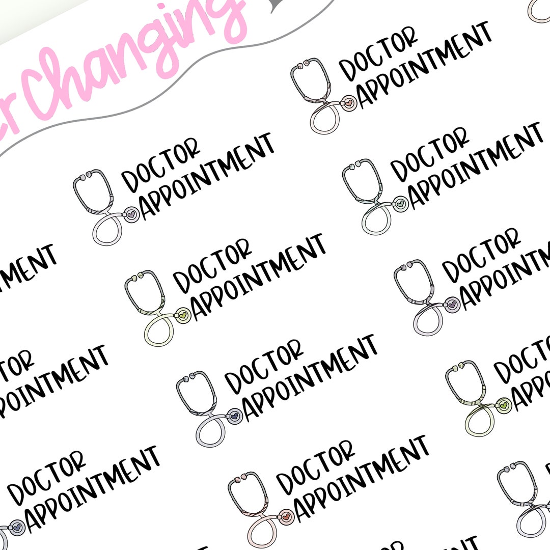 Doctor Appointment Icon Planner Stickers - Doctor Stickers - Plum Paper ...