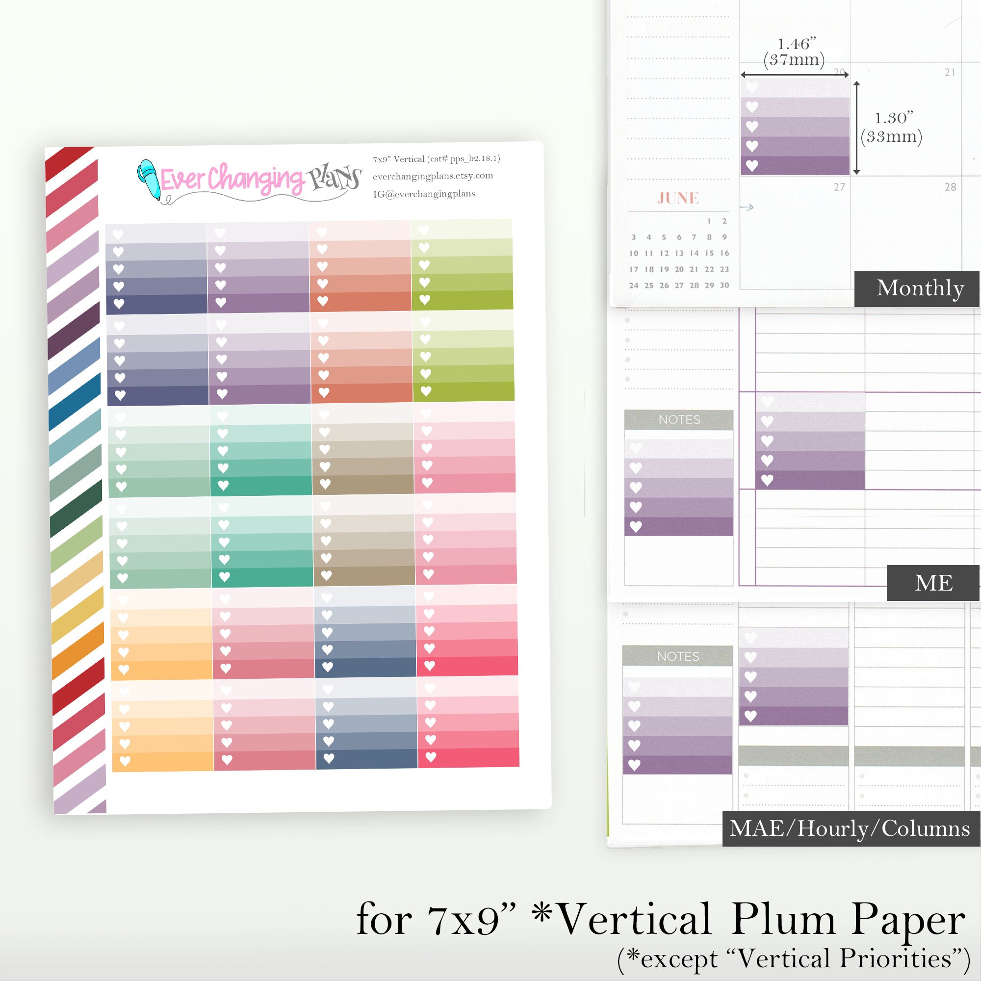 Full Box Checklist Stickers for Plum Paper Planners Weekly - Etsy