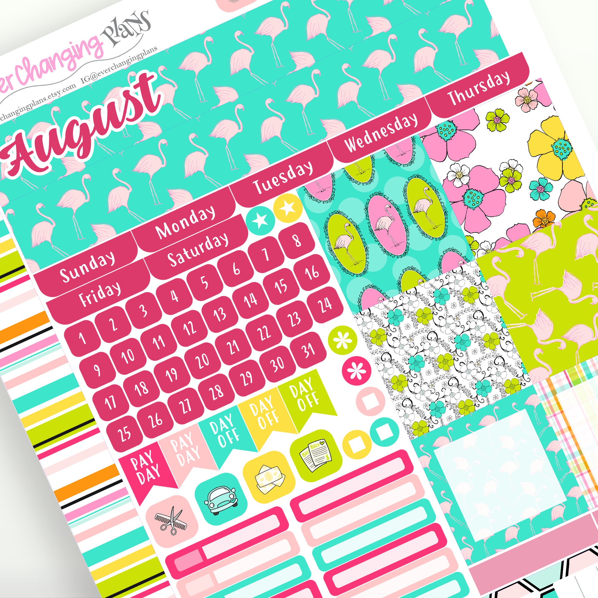 Regular A5-7 x 9 Back to School Monthly Planner Kit Large August ...