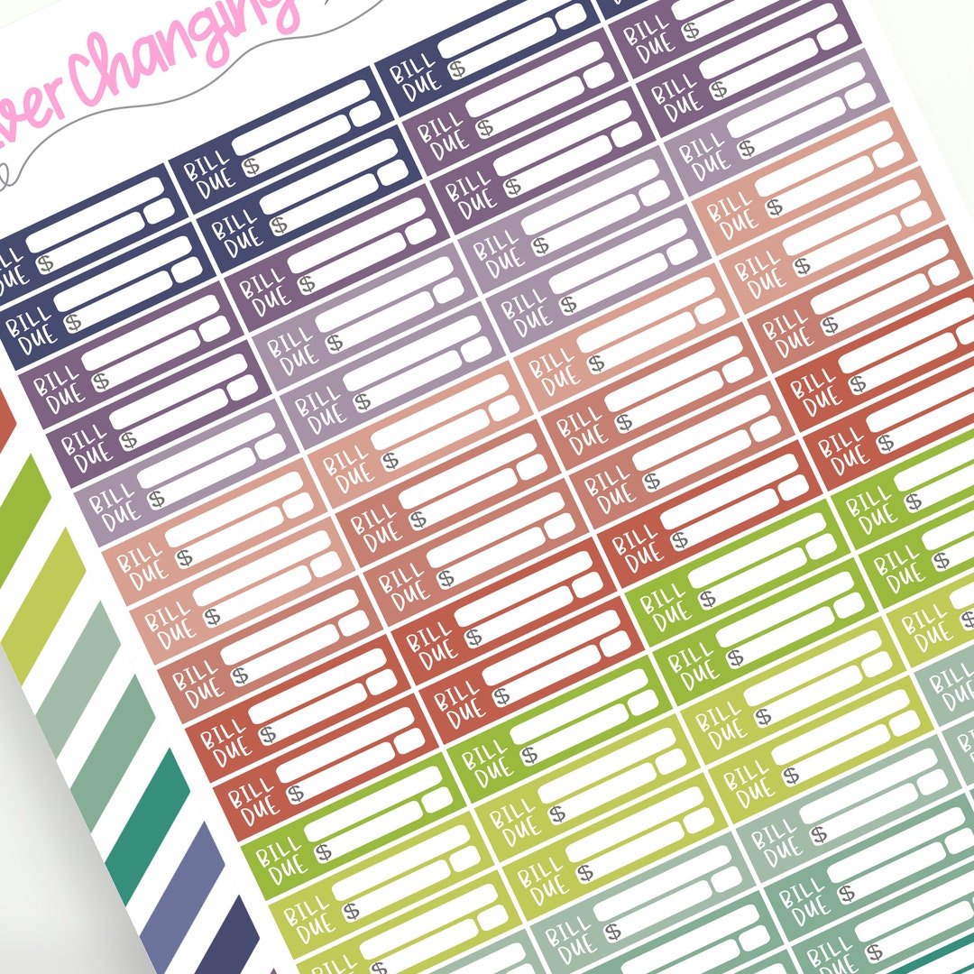 Bill Due and Auto Pay Planner Stickers for Plum Paper Planner - Budget ...