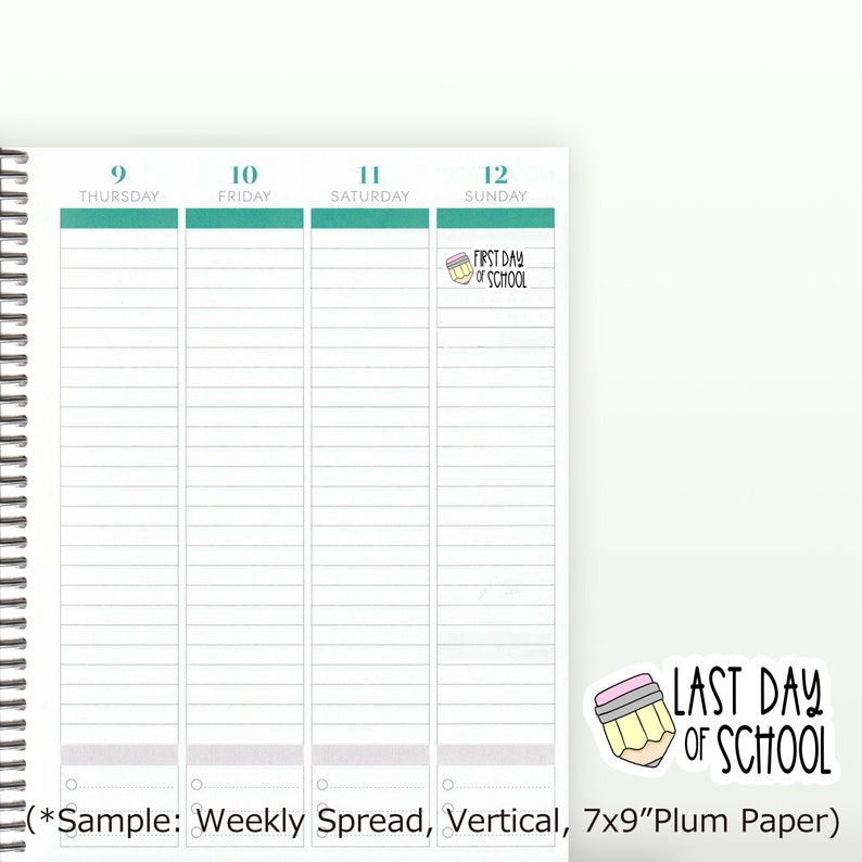 School Breaks Word Text Script Stickers - Spring Break Summer Break ...