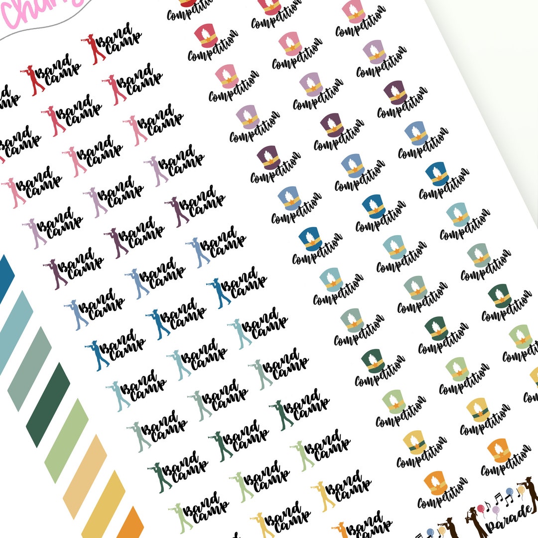 Marching Band Camp Text Planner Stickers Plum Paper Planner - Band ...