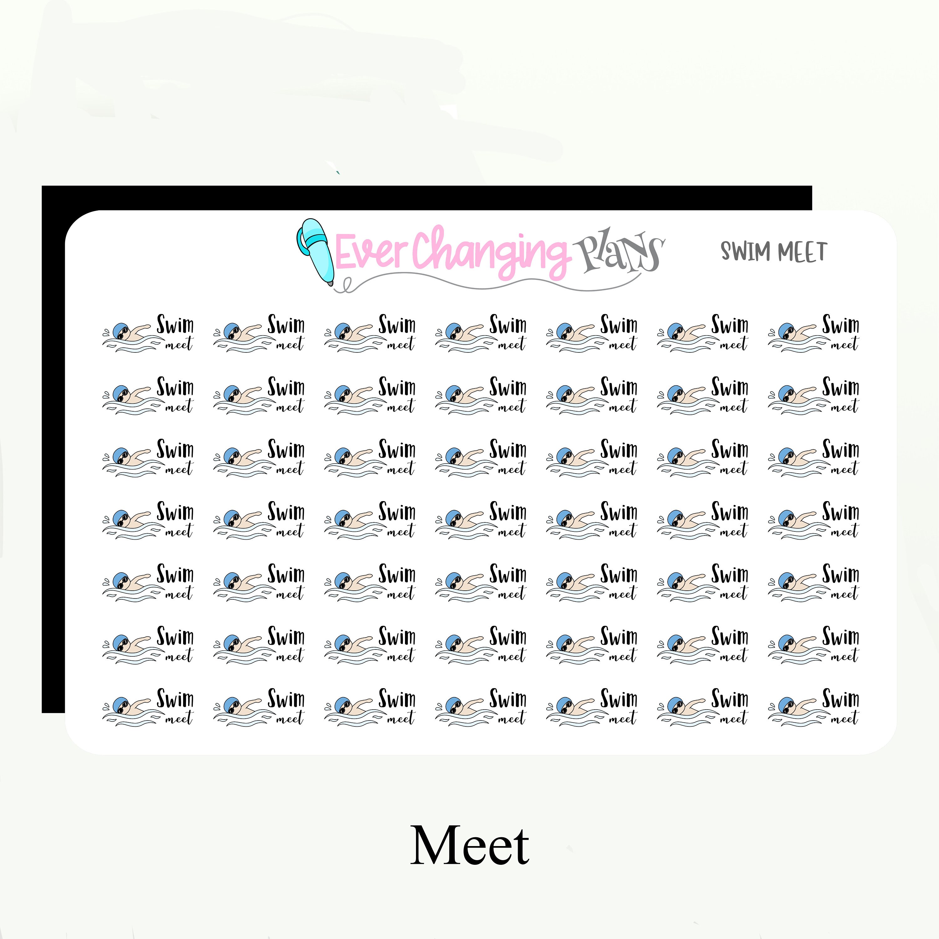 Swim Stickers Swim Lessons Swim Practice Swim Meet - Etsy