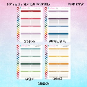 This Week Box Planner Stickers for Vertical Priorities Plum Paper ...