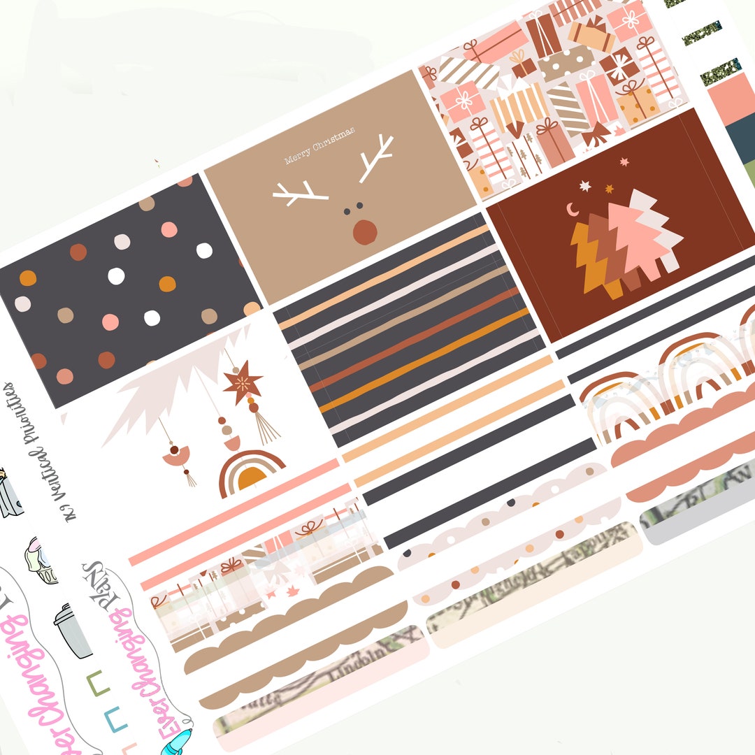 Neva Vertical Priorities Plum Paper Kit - Modern Christmas Weekly ...