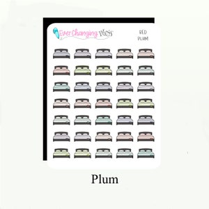 Bed Icon Planner Stickers for Plum Paper Planner - Sheets Stickers ...