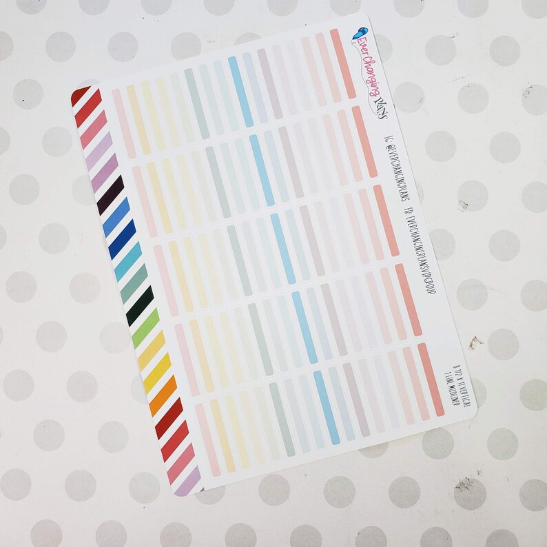 Single Line Mildliner Style Schedule Stickers for Plum Paper Planner ...