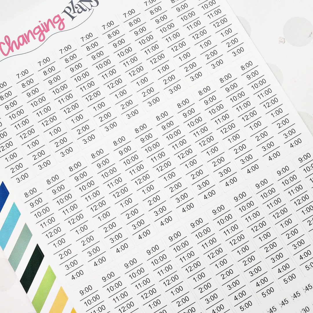 Time Strips Planner Stickers for Daily Layout Plum Paper Planner - Time ...