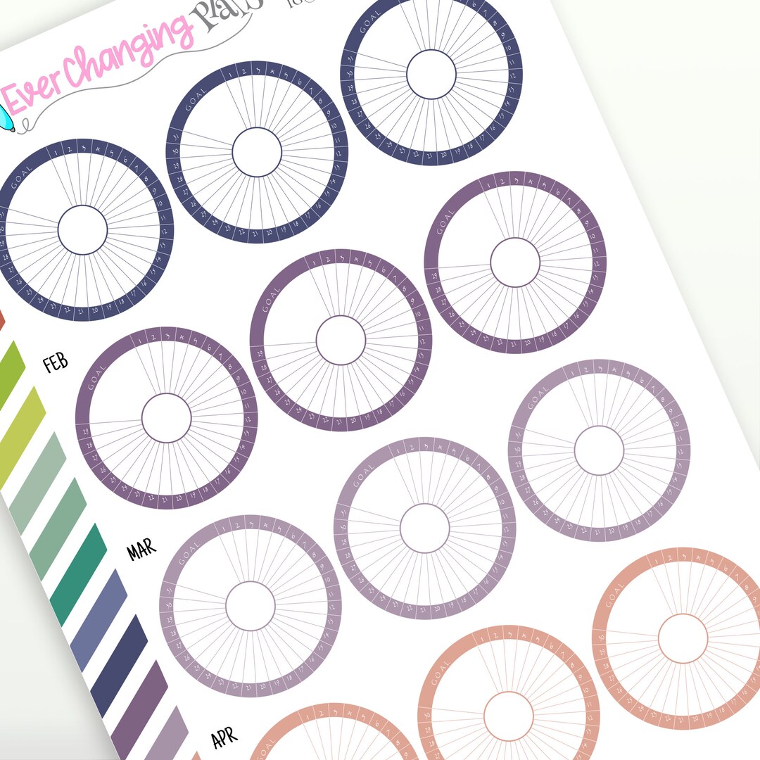 Circle TRACKER Highlight Page Stickers in Plum Colors - Plum Paper ...
