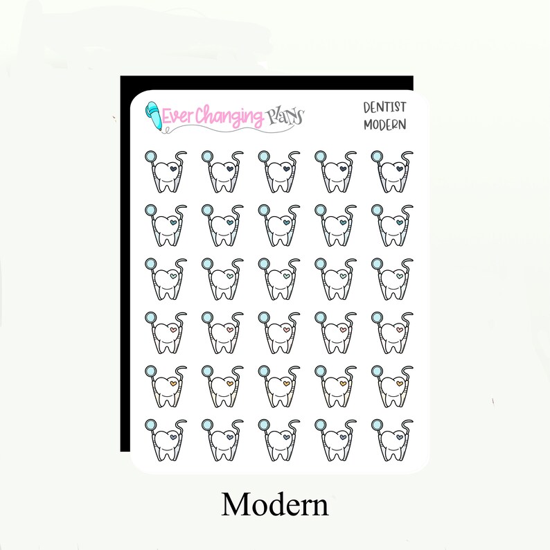 Dentist Icon Planner Stickers for Plum Paper Planner - Dental Sticker ...