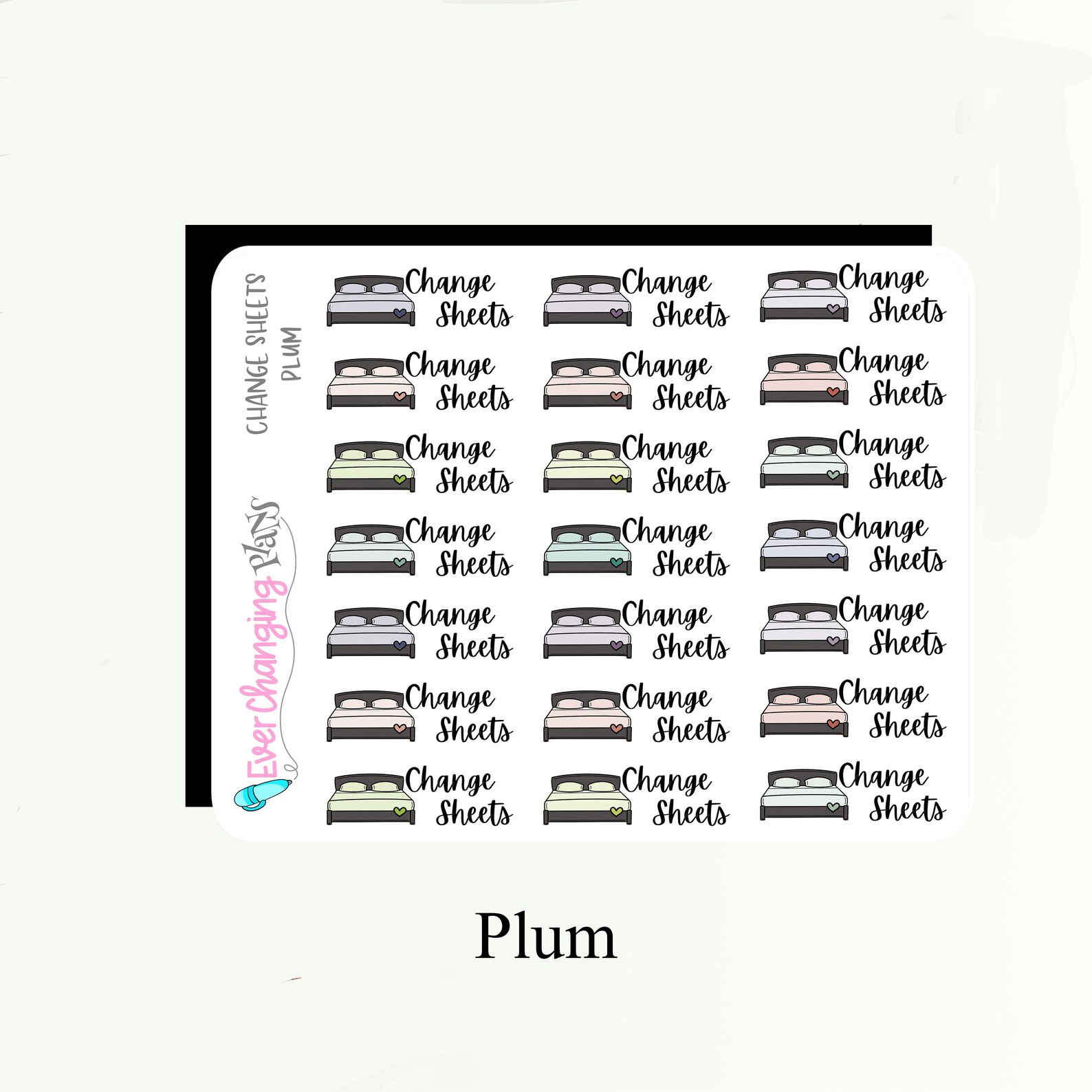 Change Sheets Text Icon Planner Stickers for Plum Paper Planner - Large ...