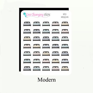 Bed Icon Planner Stickers for Plum Paper Planner - Sheets Stickers ...