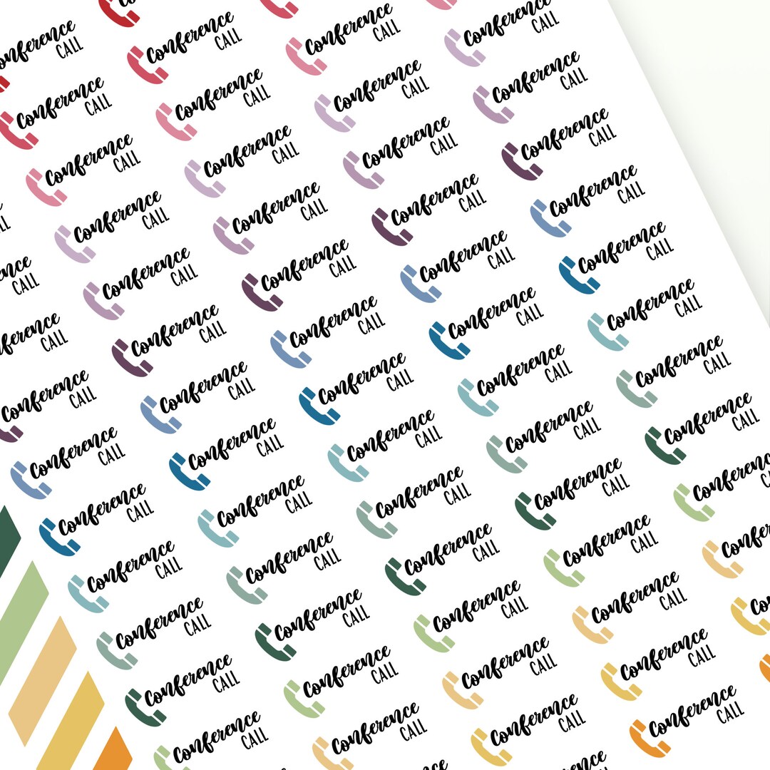 Conference Call Icon Planner Stickers for Plum Paper Planner - Work ...