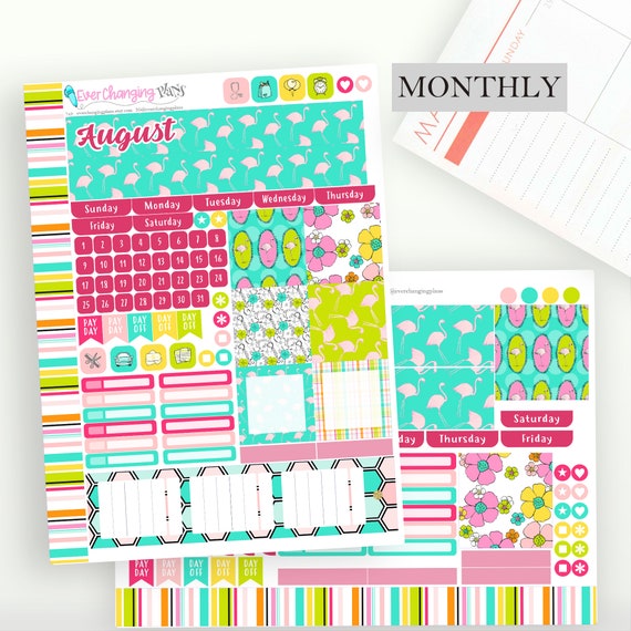 Regular A5-7 x 9 Back to School Monthly Planner Kit Large August ...