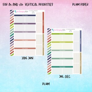 This Week Box Planner Stickers for Vertical Priorities Plum Paper ...