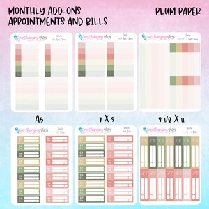 Darla Plum Paper Monthly and Dashboard Kits - Spring Floral March April ...