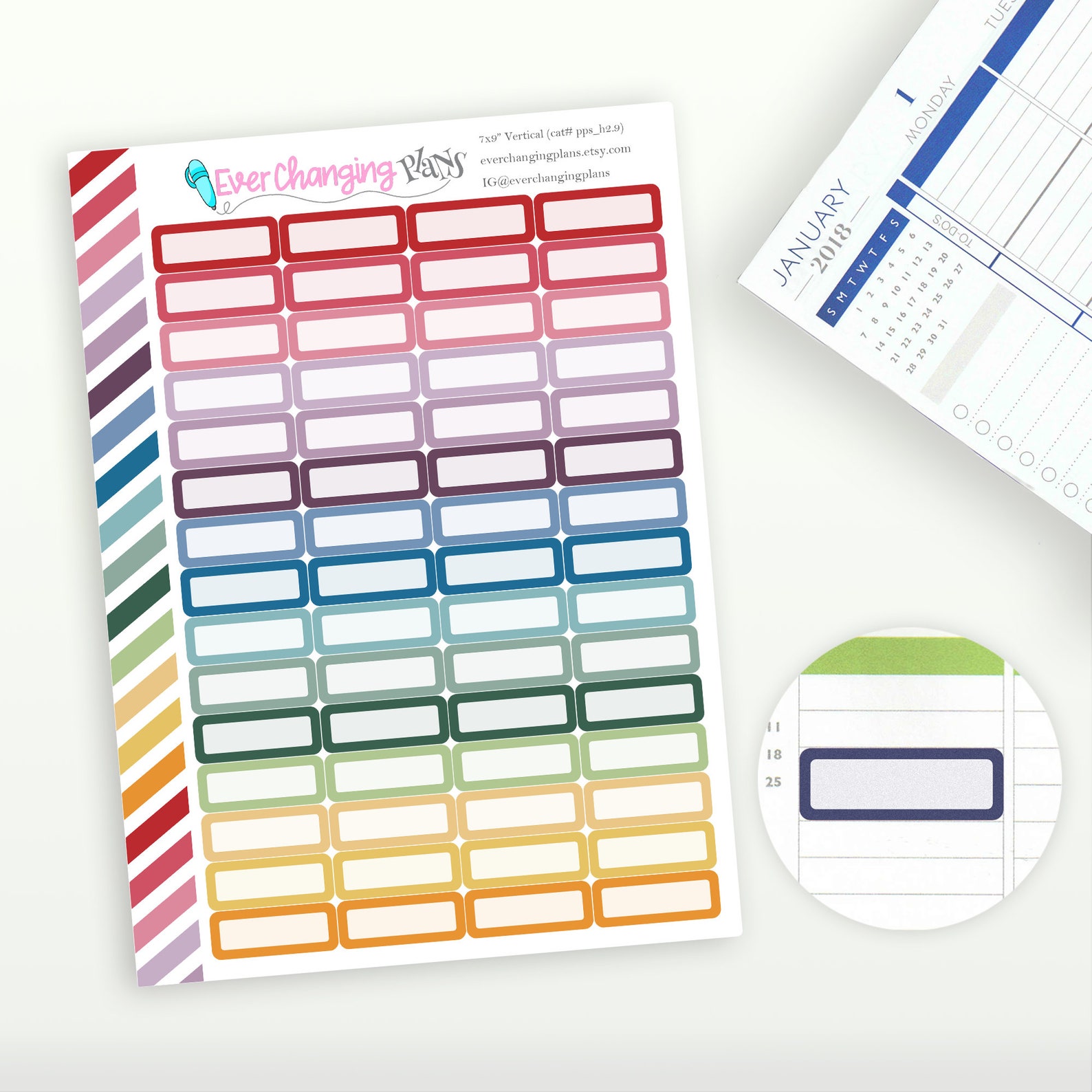 Quarter Box Label Stickers in Plum Colors Plum Paper | Etsy